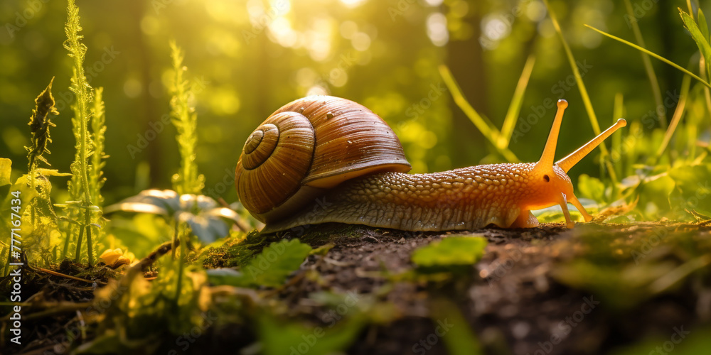 The agate snail is booming as a pet сreated with Generative Ai Stock ...