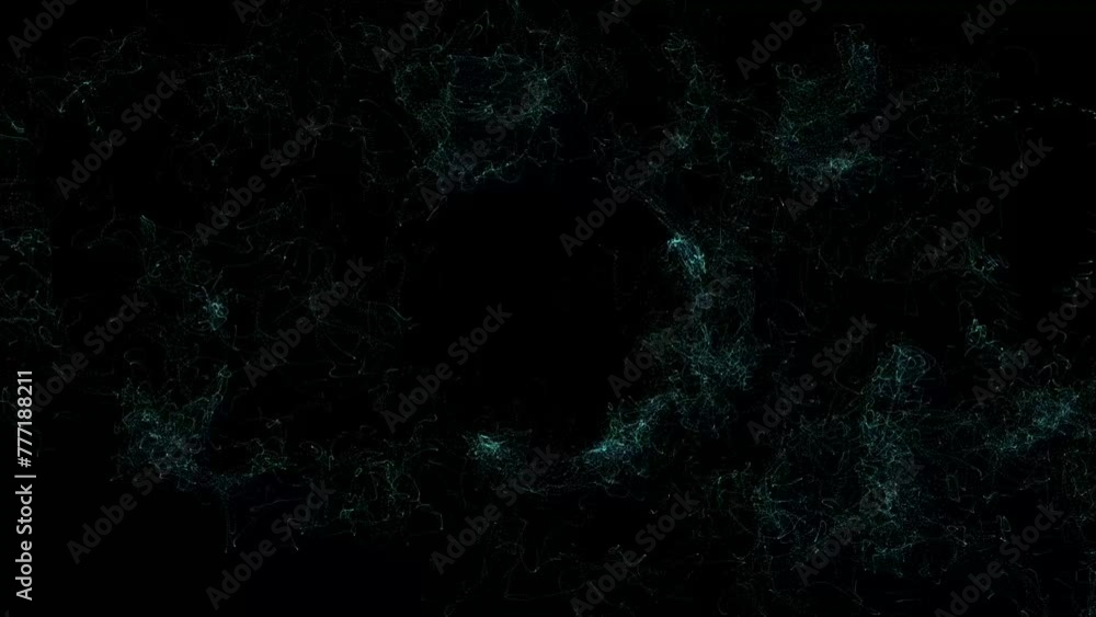 Circle particles background. Concert stage animation. Spherical round ...