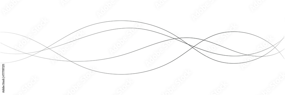 Thin line wavy abstract vector background. Curve wave seamless pattern ...