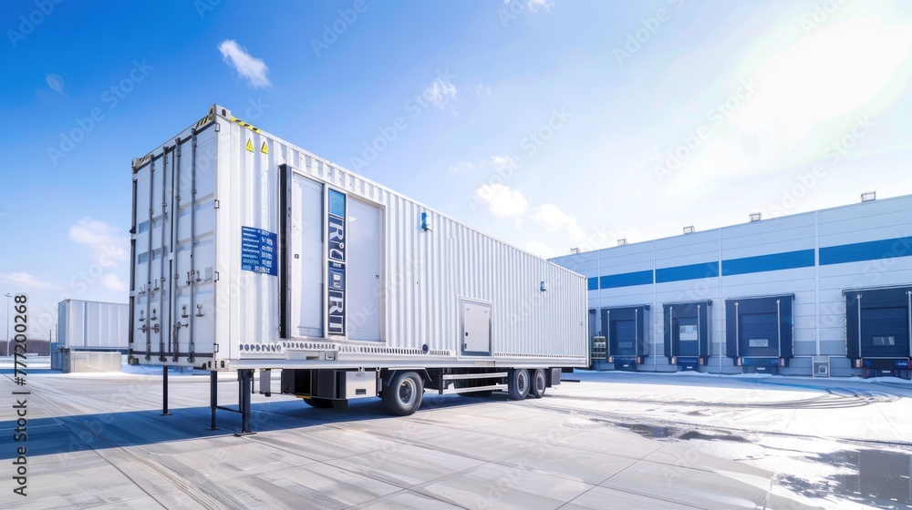 Container depot and warehouse with logistics and shipping concept.AI ...