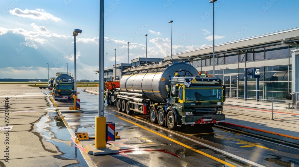 Equipment of the fuel terminal of the international airport ...