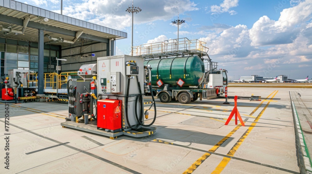 Equipment of the fuel terminal of the international airport ...
