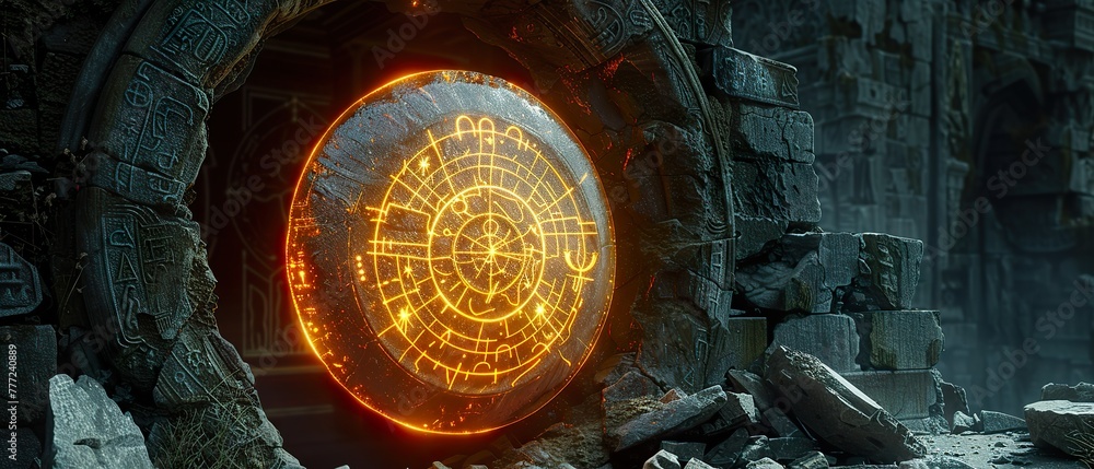 Mythical artifact, celestial symbols etched, rumored to control the ...