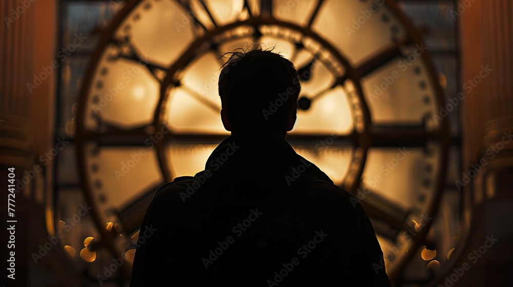 Temporal paradox, clock, existential crisis, contemplating the ...