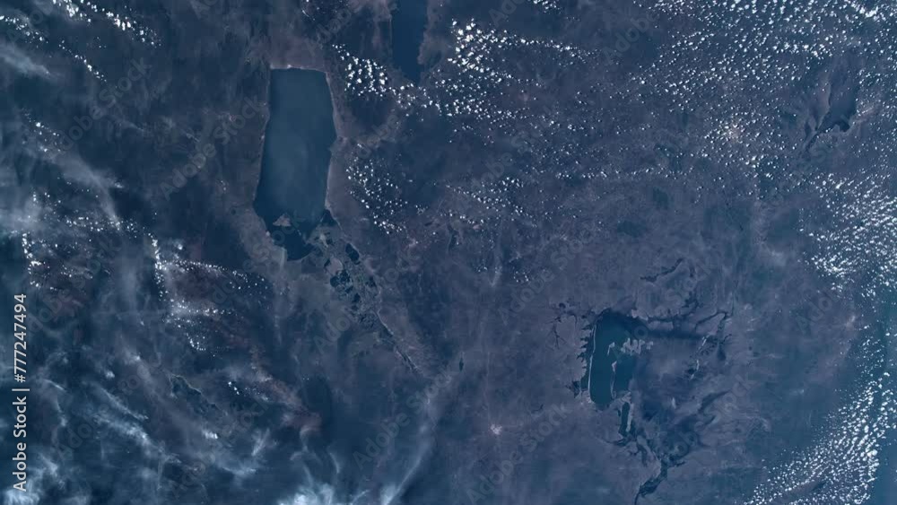 Earth from space. Time lapse of over the Earth seen from the ...