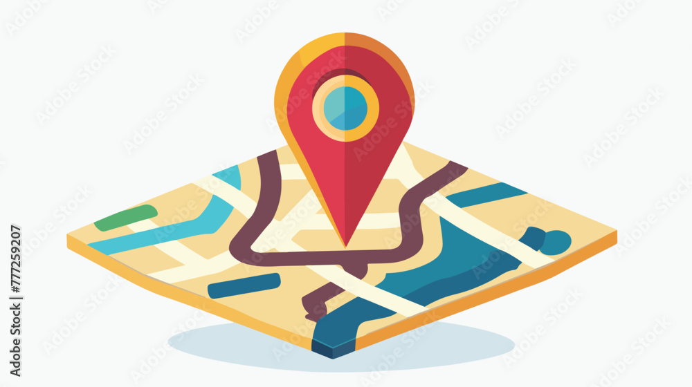 2D map icon pictogram for any kind of digital Stock Vector | Adobe Stock