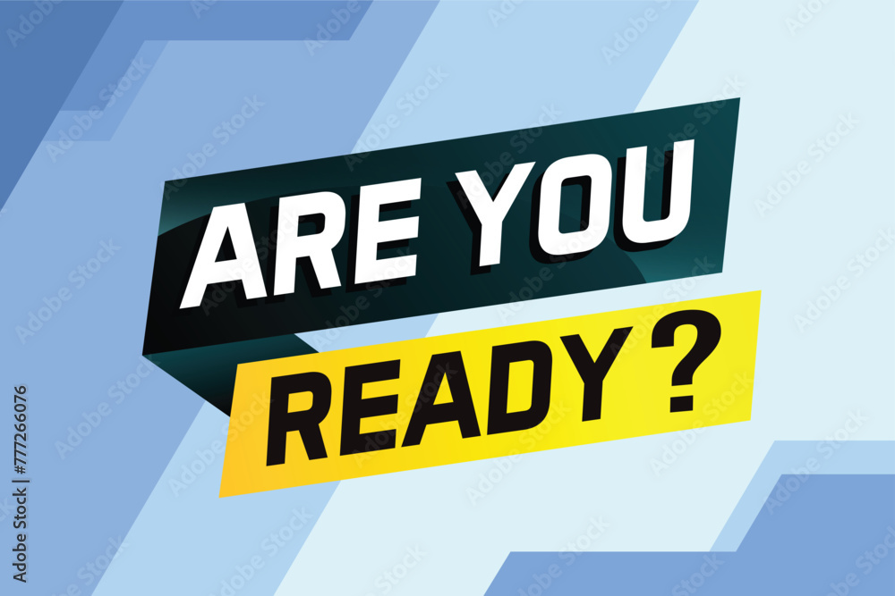 Are you ready word concept vector illustration and 3d style, landing ...