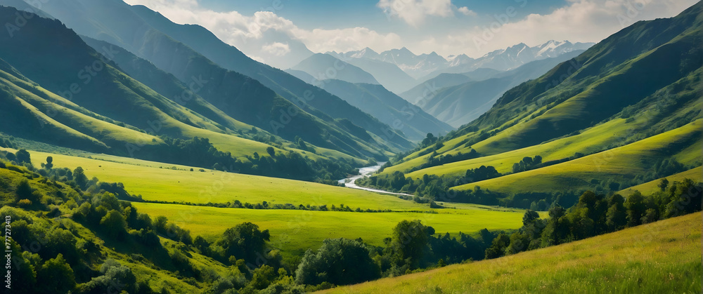 for advertisement and banner as Vibrant Valleys Capture the dynamic ...