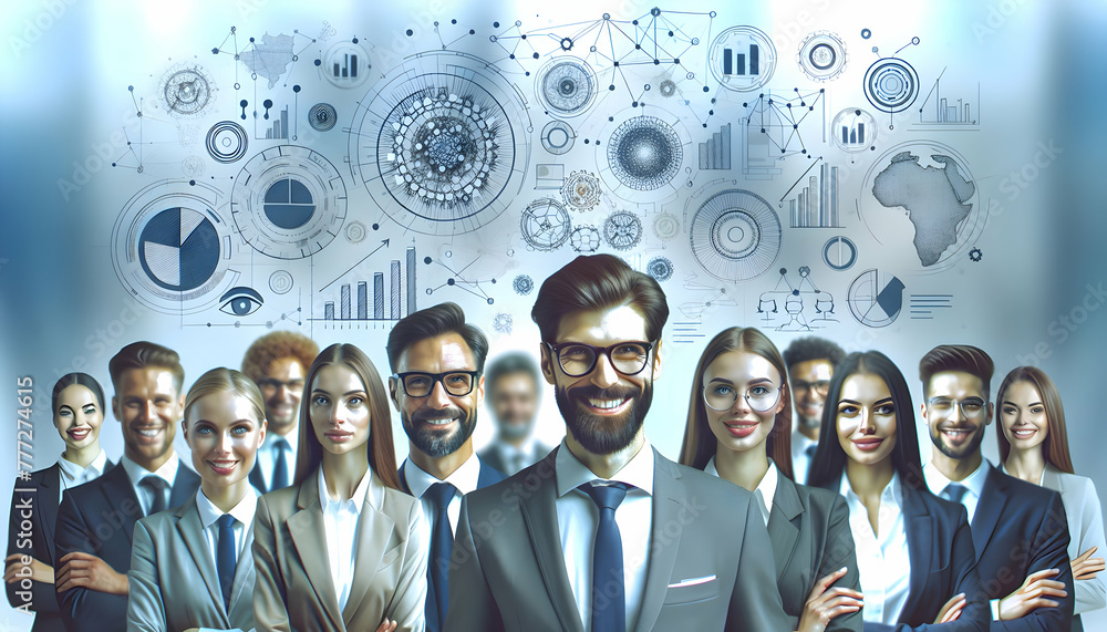 for advertisement and banner as Dynamic Team Portraits Showcasing the ...