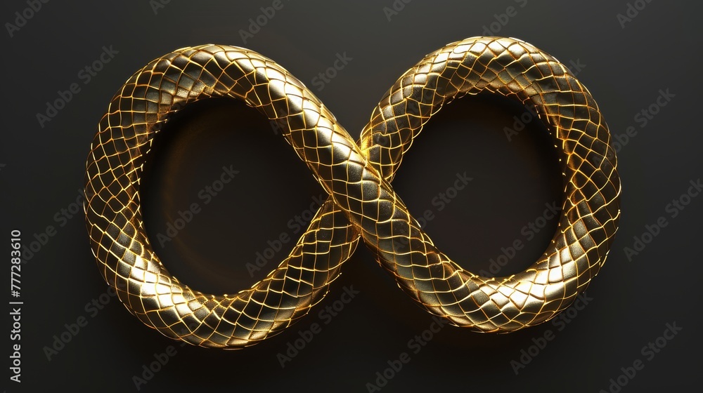 The twisted loop infinity symbol is an abstract clip art image isolated ...