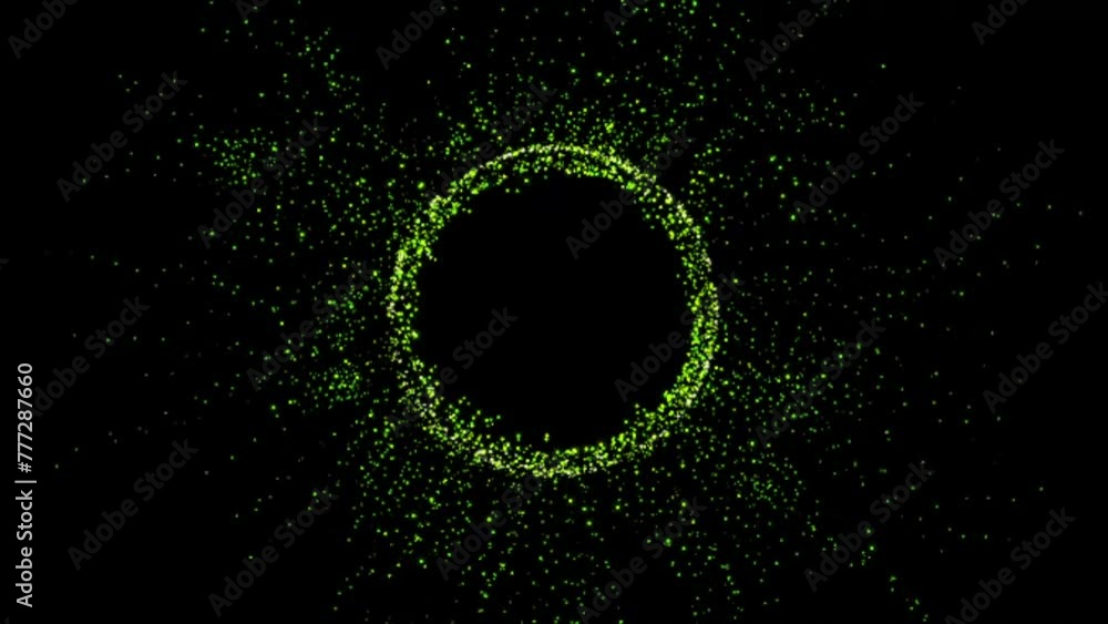 audio equalizer visualization. Audio waveform. Circle particles ...