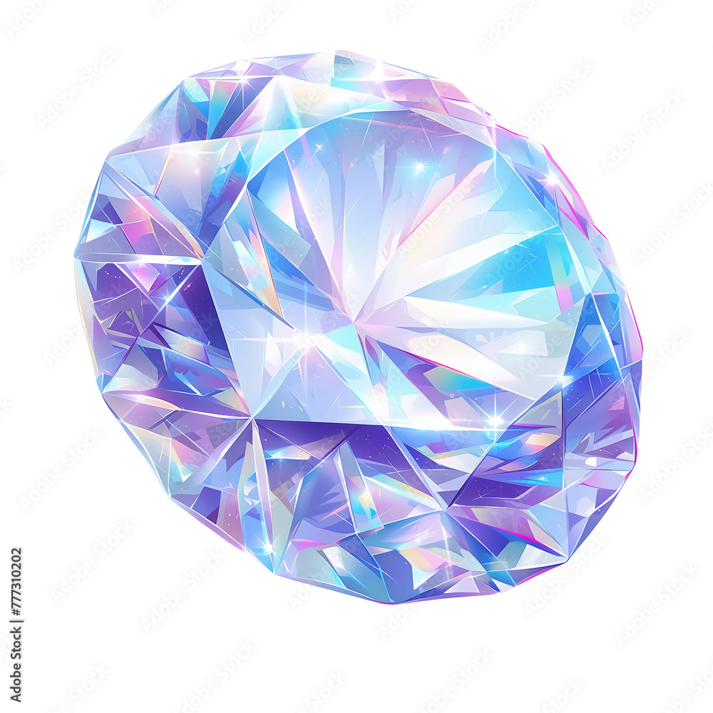 diamond shine gradient hologram icon transparent white background png ...