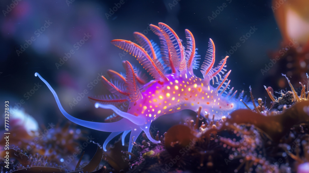 Brightly colored but toxic sea slug, underwater beauty and danger ...