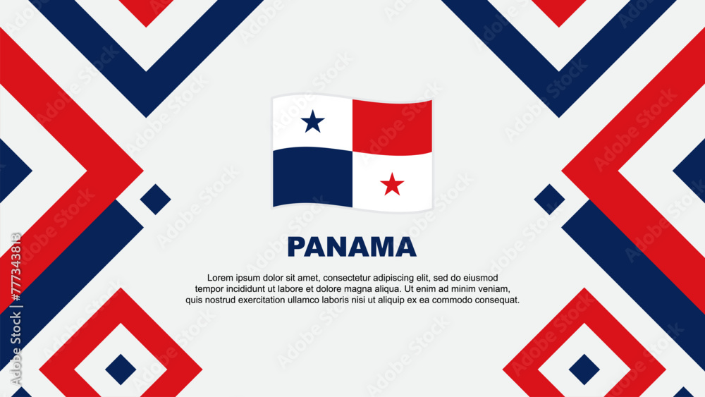 Panama Flag Abstract Background Design Template. Panama Independence ...