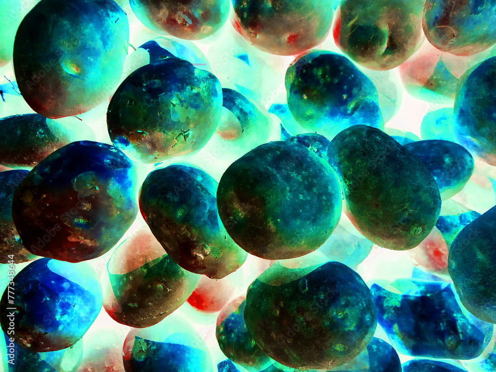 weird style of background of pile stack of alien egg stone rock outer ...