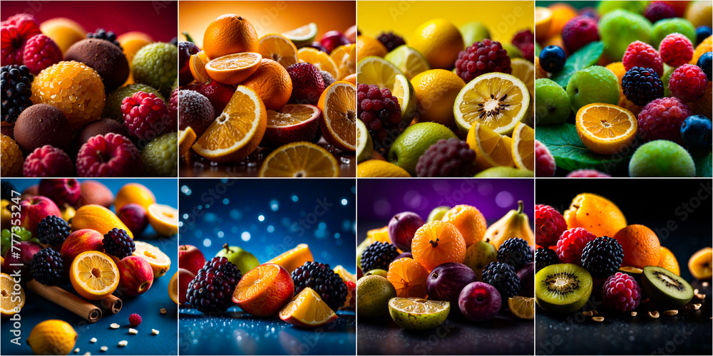 Palette of Flavor: Freeze-Dried Fruits on Different Backgrounds ...
