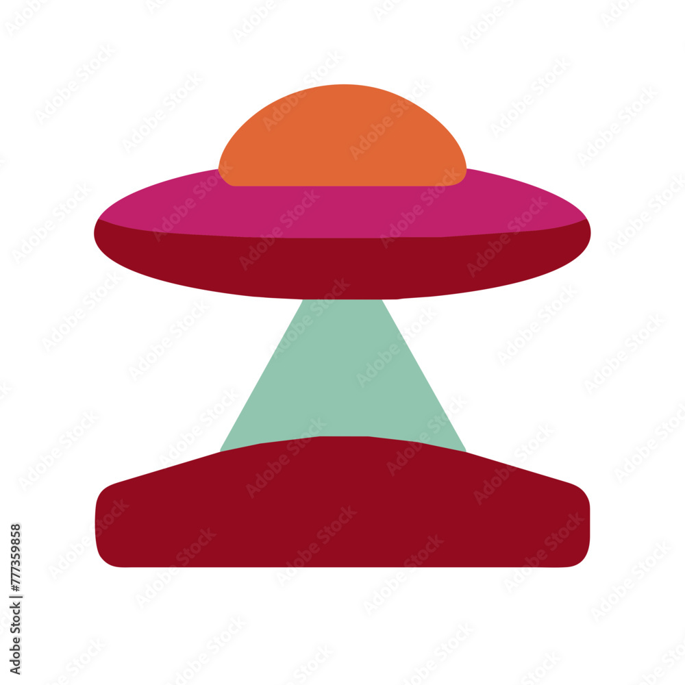 UFO icon element vector graphic sign symbol clipart illustration on a ...