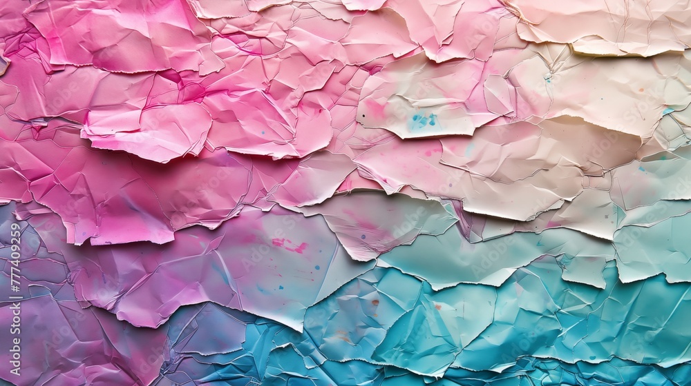 Sheets of cut and paste paper with rough texture, featuring intricate ...