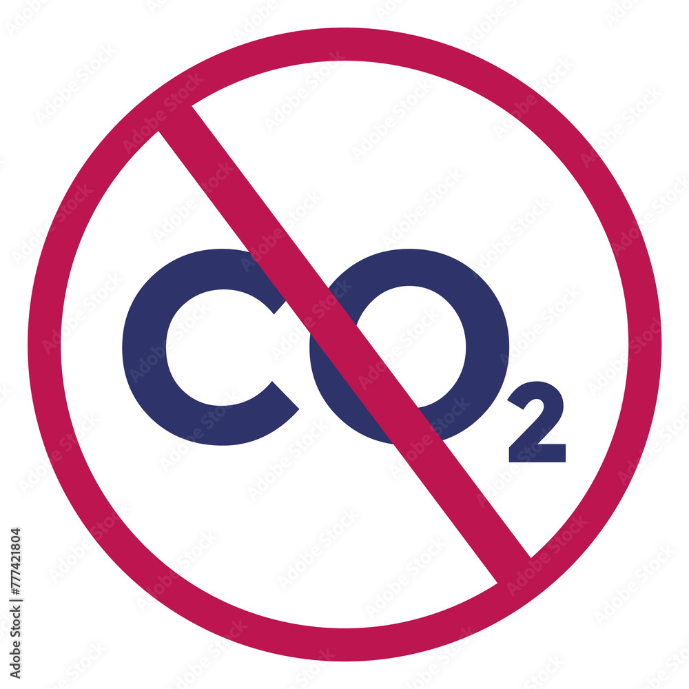 No co2, stop carbon emissions sign Stock Illustration | Adobe Stock