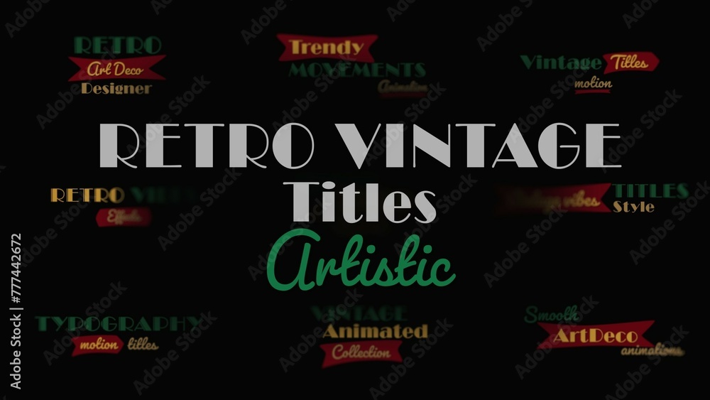 Artistic Vintage Retro Insignia Badges Titles Animation Stock Template ...