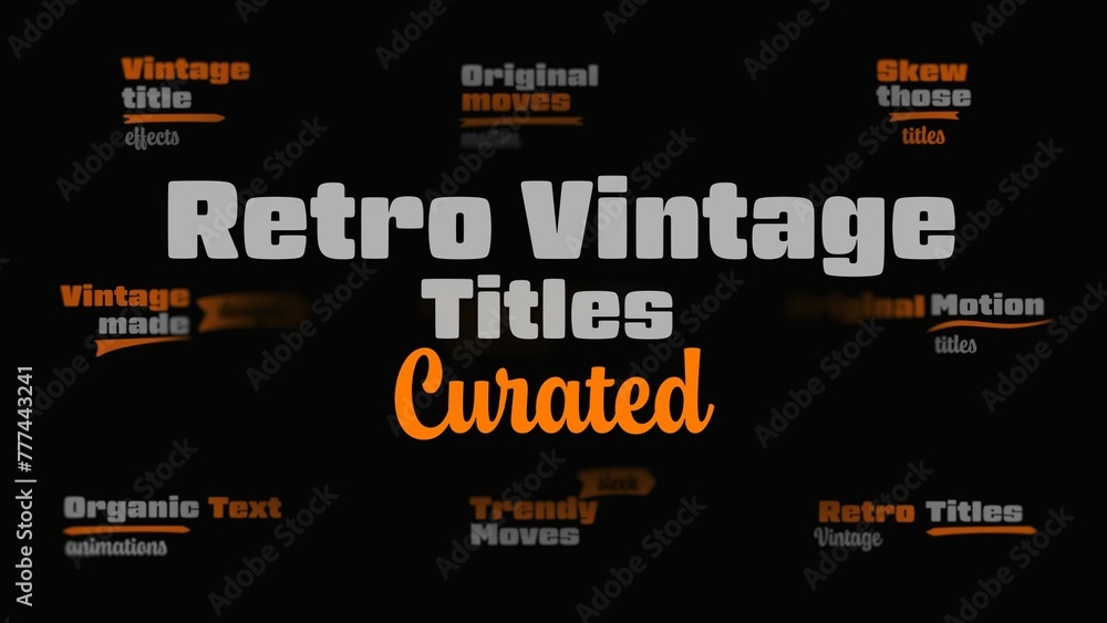 Curated Vintage Retro Insignia Badges Titles Animation Stock Template ...