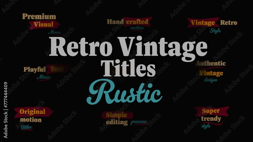 Rustic Vintage Retro Insignia Badges Titles Animation Stock Template ...