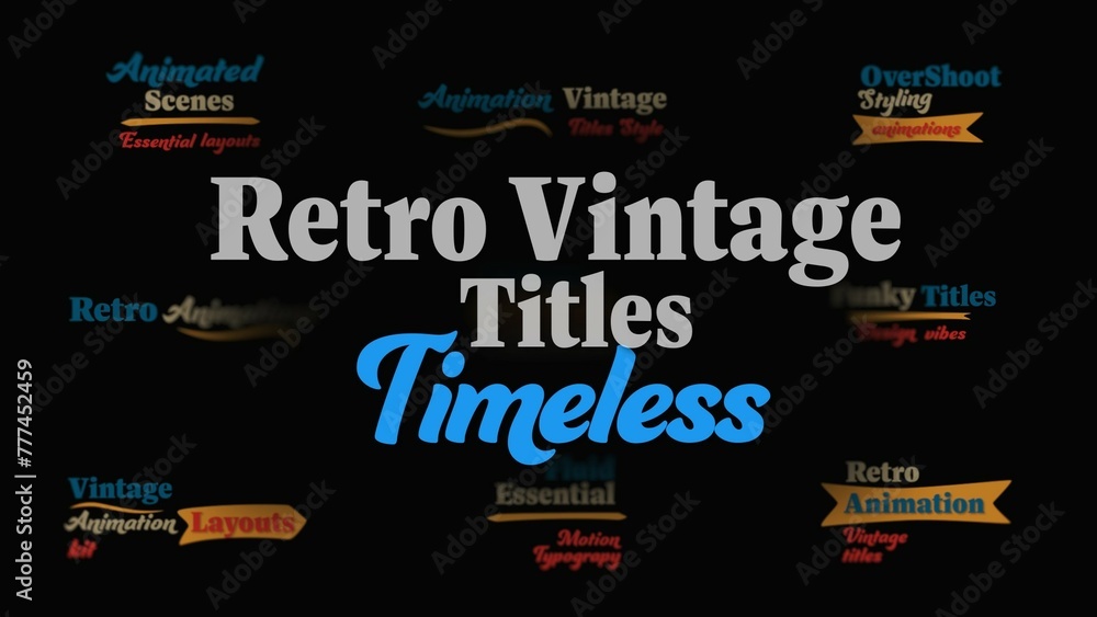Timeless Vintage Retro Insignia Badges Titles Animation Stock Template ...