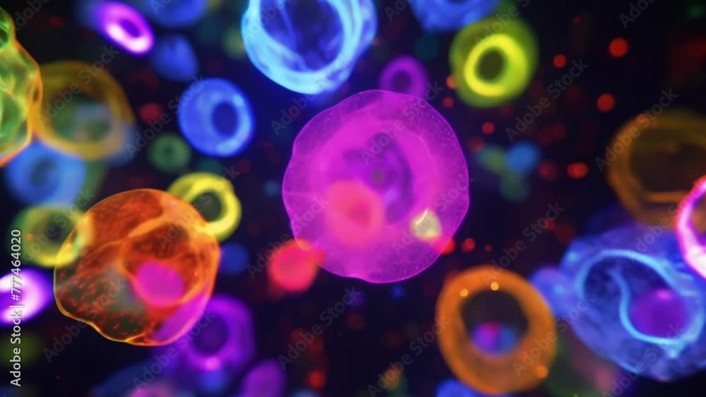 A fluorescent microscopy image of a cell nucleus and its centrioles ...