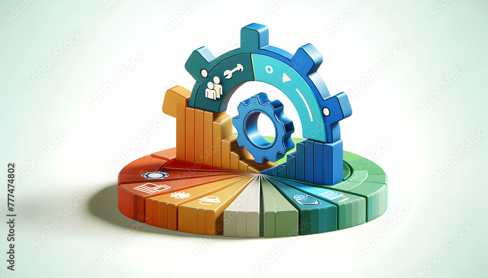 3d flat icon as Support Spectrum Highlighting the range of support ...
