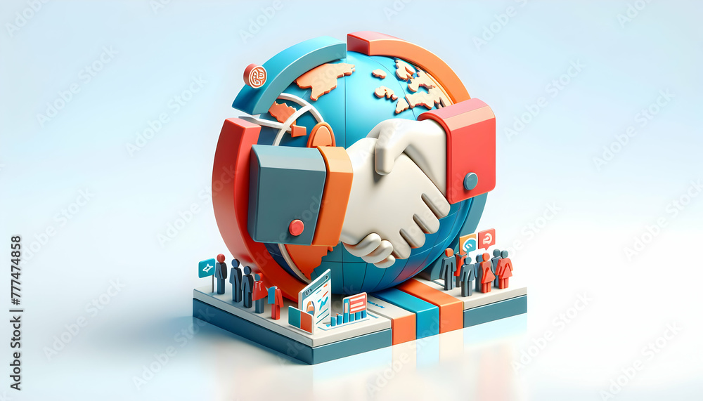 3d flat icon as Trade Winds Symbolizing the changing directions of ...