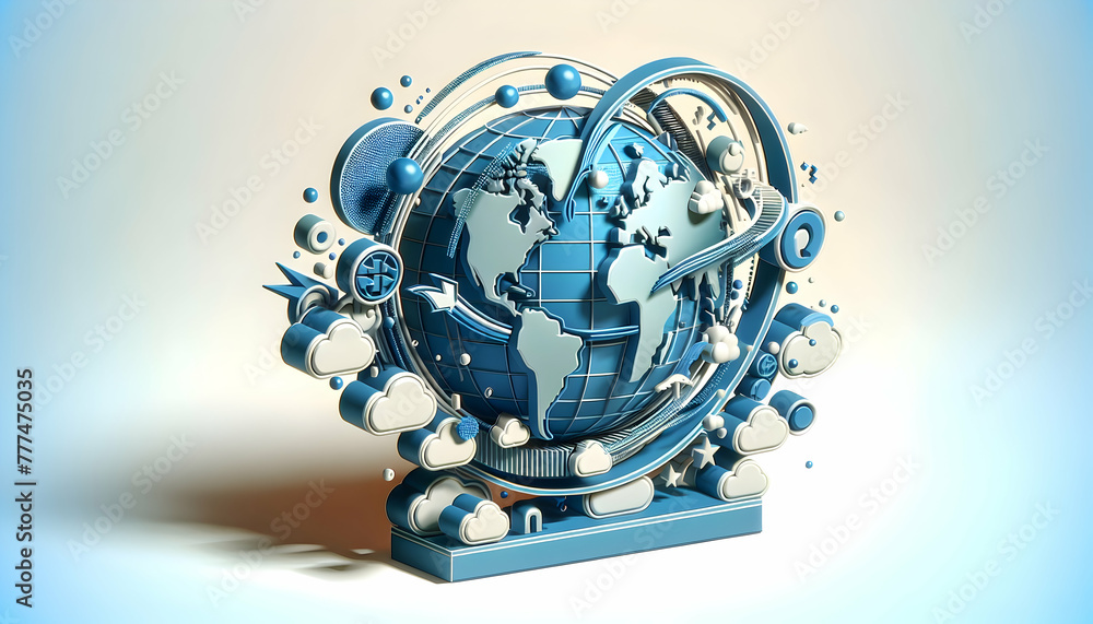 3d flat icon as World Trade Dynamics Visualizing the flow of global ...