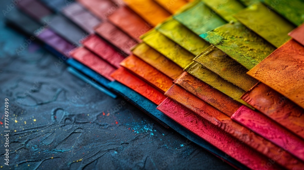 Color swatches book. Rainbow sample paper colors catalogue. Stock Photo ... Color swatches book. Rainbow sample paper colors catalogue. Stock Photo ...