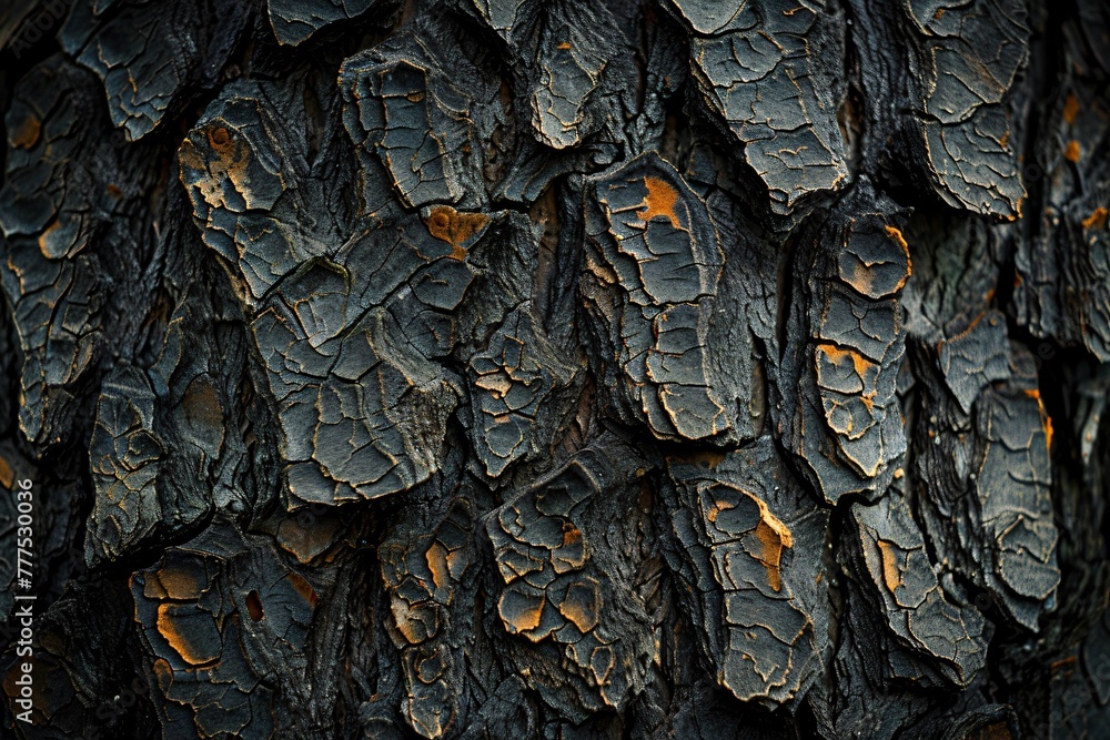 Majestic oak tree bark patterns narrate the legacy of the wild Stock ...