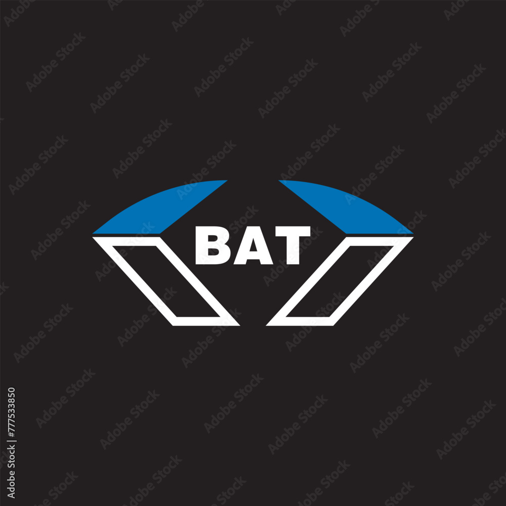 BAT letter logo design on white background. BAT logo. BAT creative ...