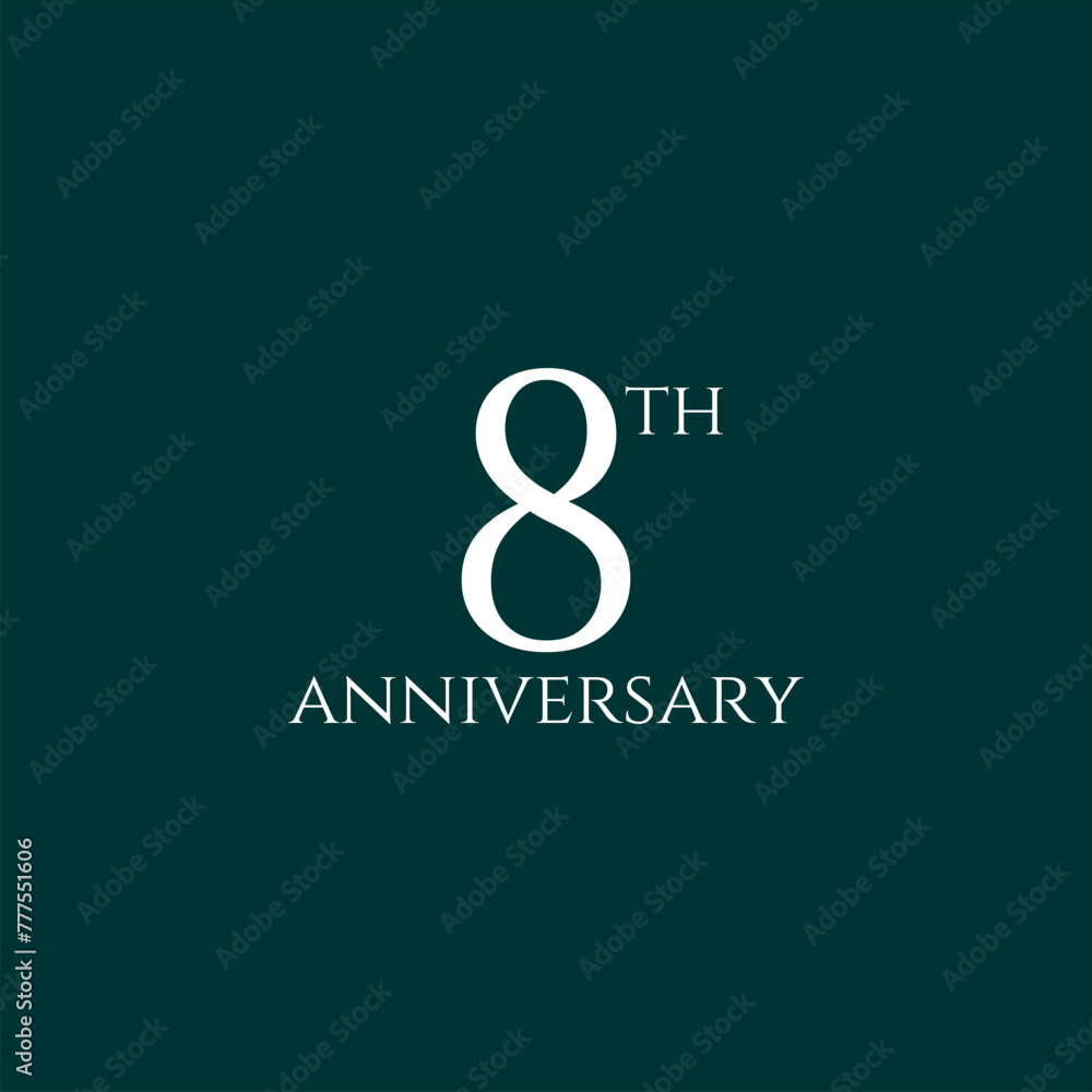 8th logo design, 8th anniversary logo design, vector, symbol, icon ...