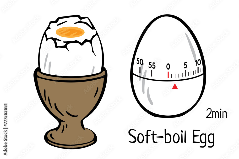 soft-boiled egg, egg timer recipe. detailed infographic egg soft ...