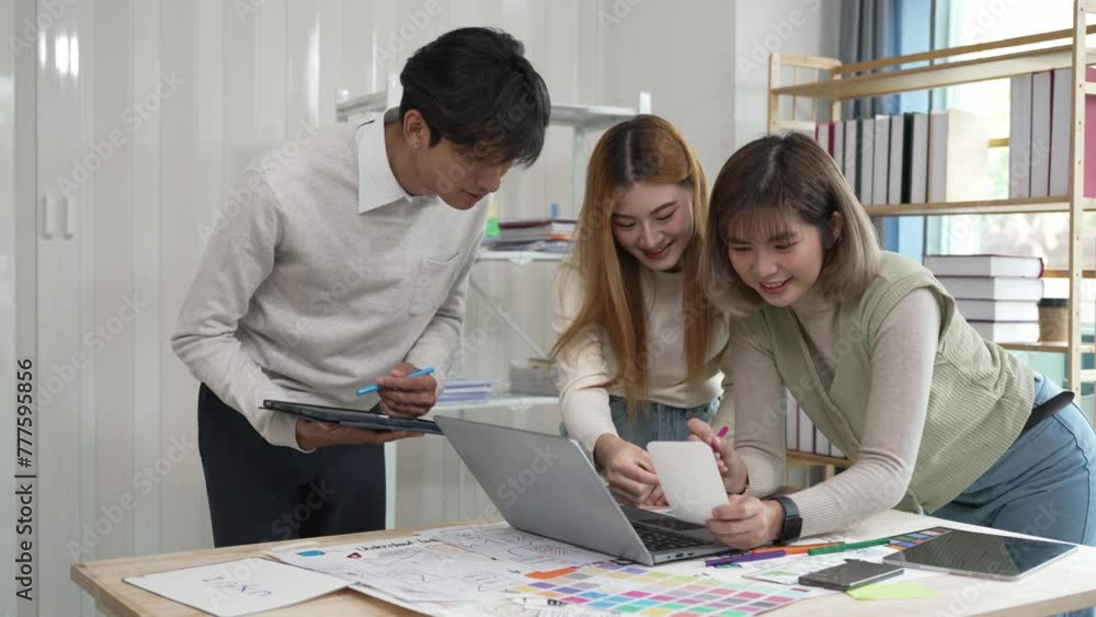 UI Ux designer brainstorming mobile app layout design on creative ...