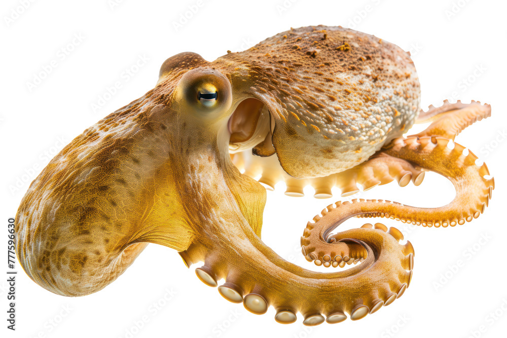 dumbo octopus on an isolated transparent background Stock Illustration ...