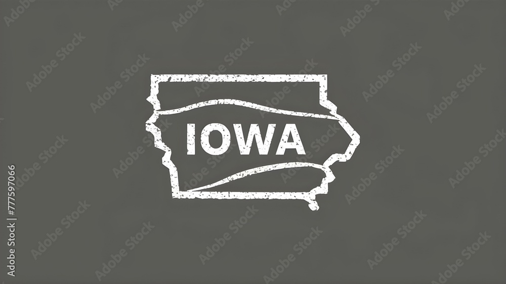 Ilustração do Stock: Gray Iowa Map Outline for Website Design Logo or ...