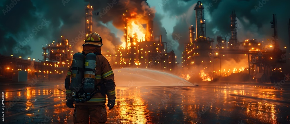 Extinguishing an Oil Refinery Fire with High-Pressure Water Spray ...