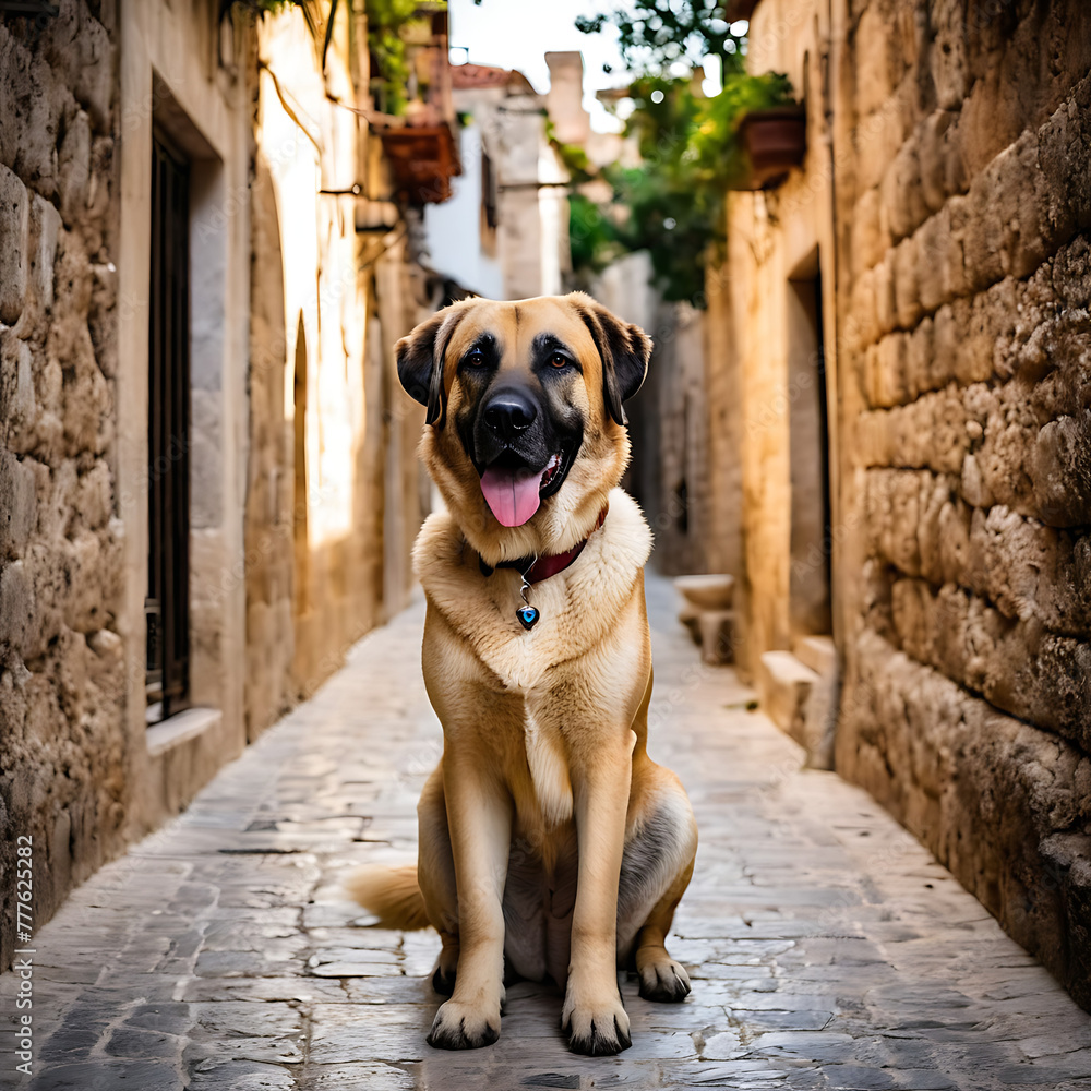 Cool Anatolian Shepherd Dog exploring the historic streets of Antalya ...