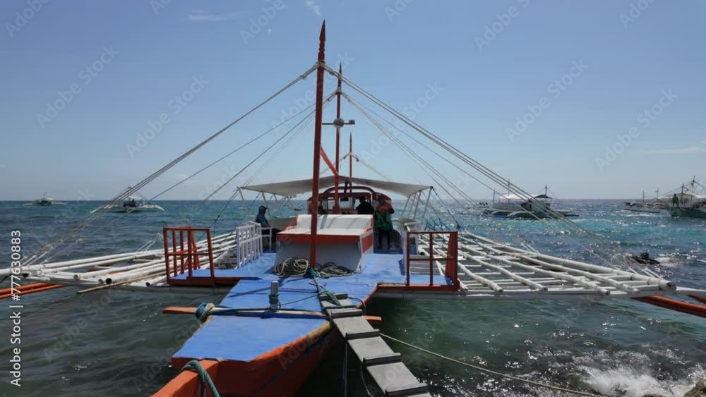 Oslob, Cebu Island, Philippines - The Traditional Filipino Boat, Poised ...
