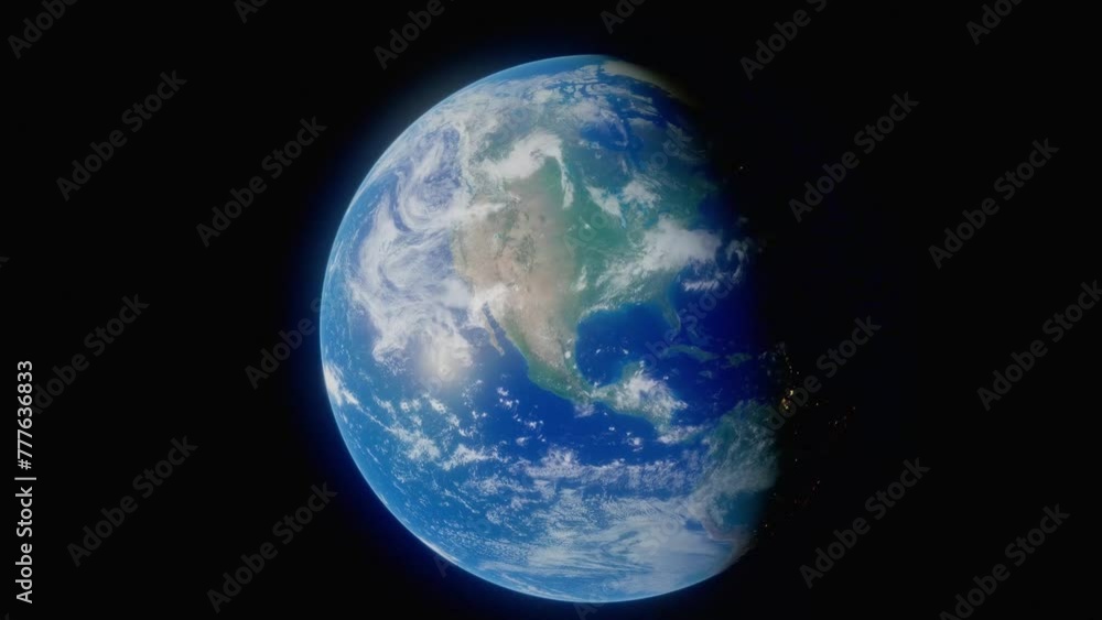 Vidéo Stock Beautiful 3d planet earth animation. Spinning view from ...