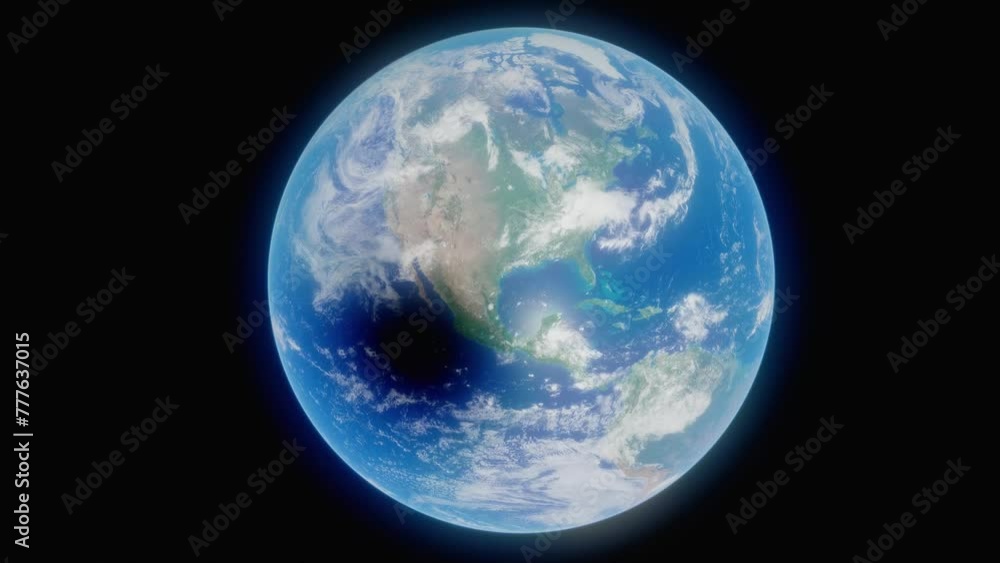 A beautiful 3d planet earth animation concept, visualizing the April ...