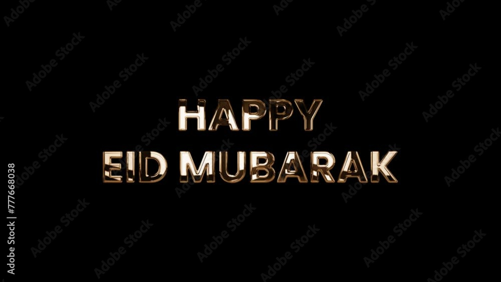 Animated Eid Mubarak, 4K Animation footage. Great to use as a animation ...