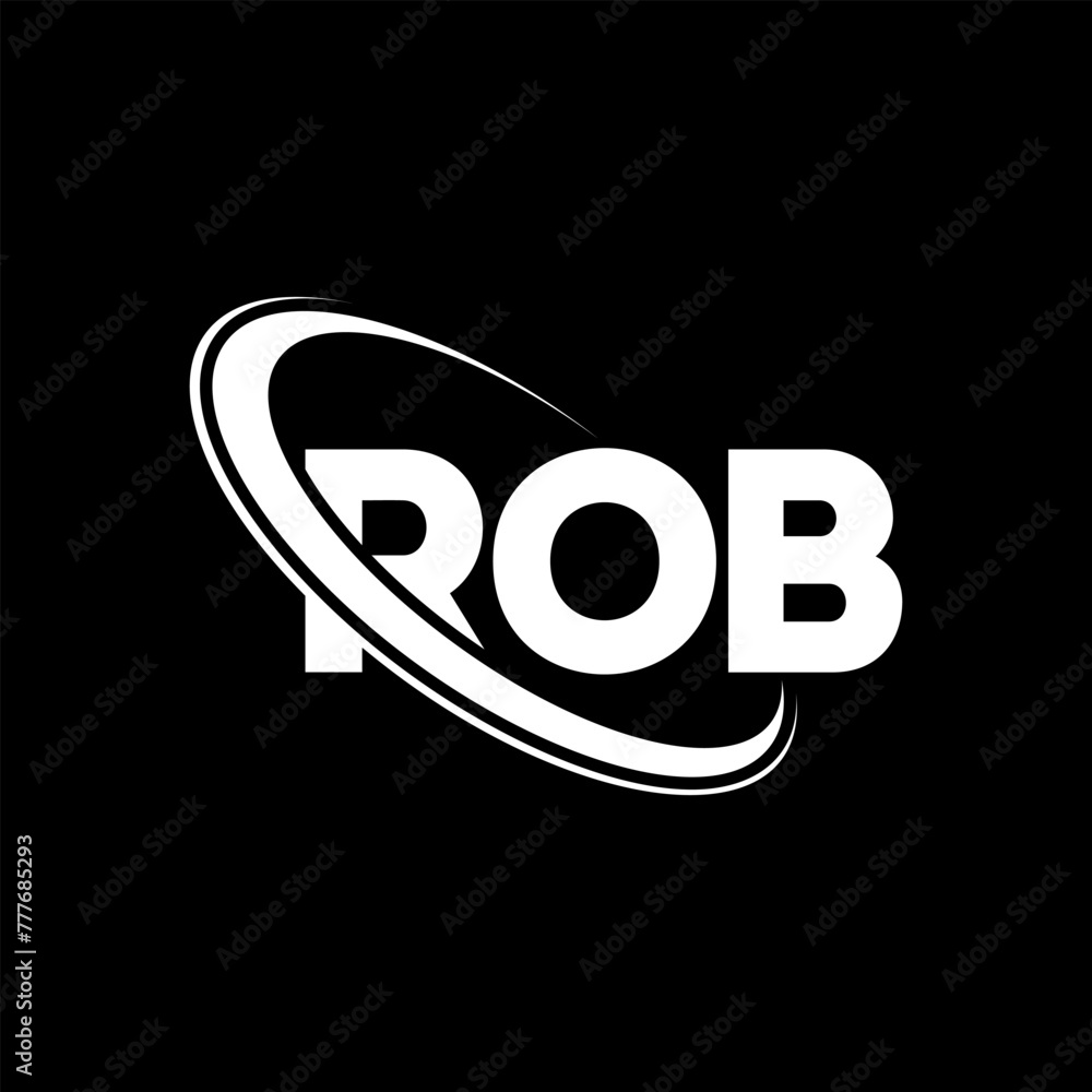 ROB logo. ROB letter. ROB letter logo design. Initials ROB logo linked ...
