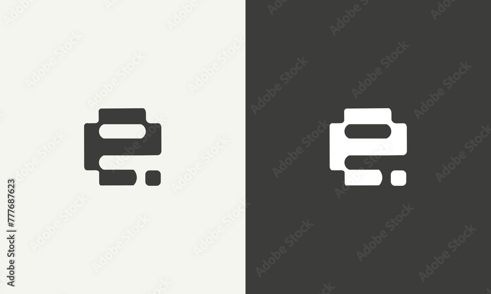 letter e simple monogram logo design vector illustration Stock Vector ...