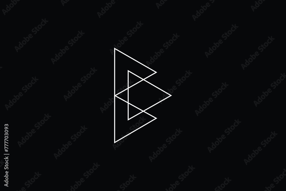 letter b lineart logo, letter b and triangle icon logo, letter c ...