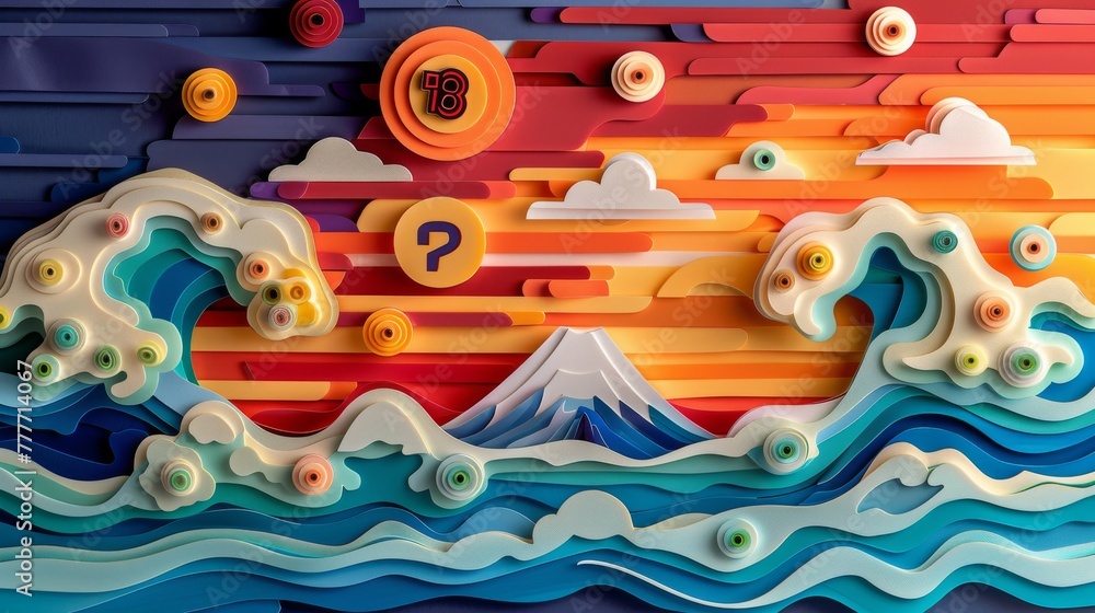 quilling paper art piece that pays homage to retro gaming, featuring ...
