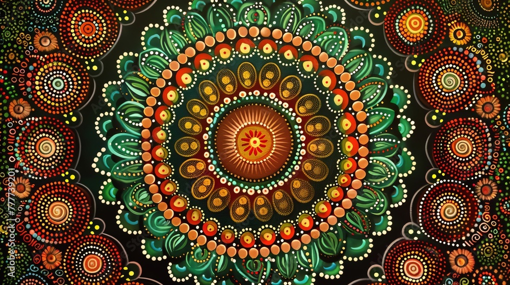Aboriginal dot painting combines with the ancient art of mandalas. This ...